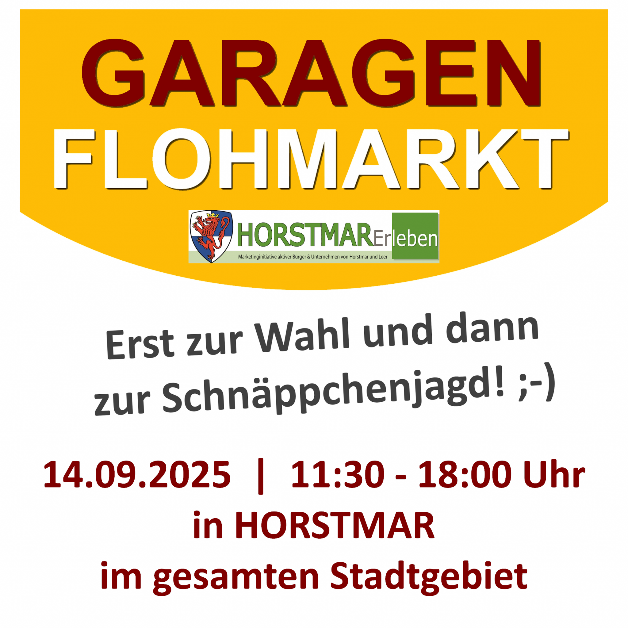 Garagenflohmarkt in Horstmar – 14. September 2025 - HORSTMAR Erleben eV